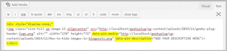 How to Hide Pins in WordPress blog posts easily- Both manually and using plugin