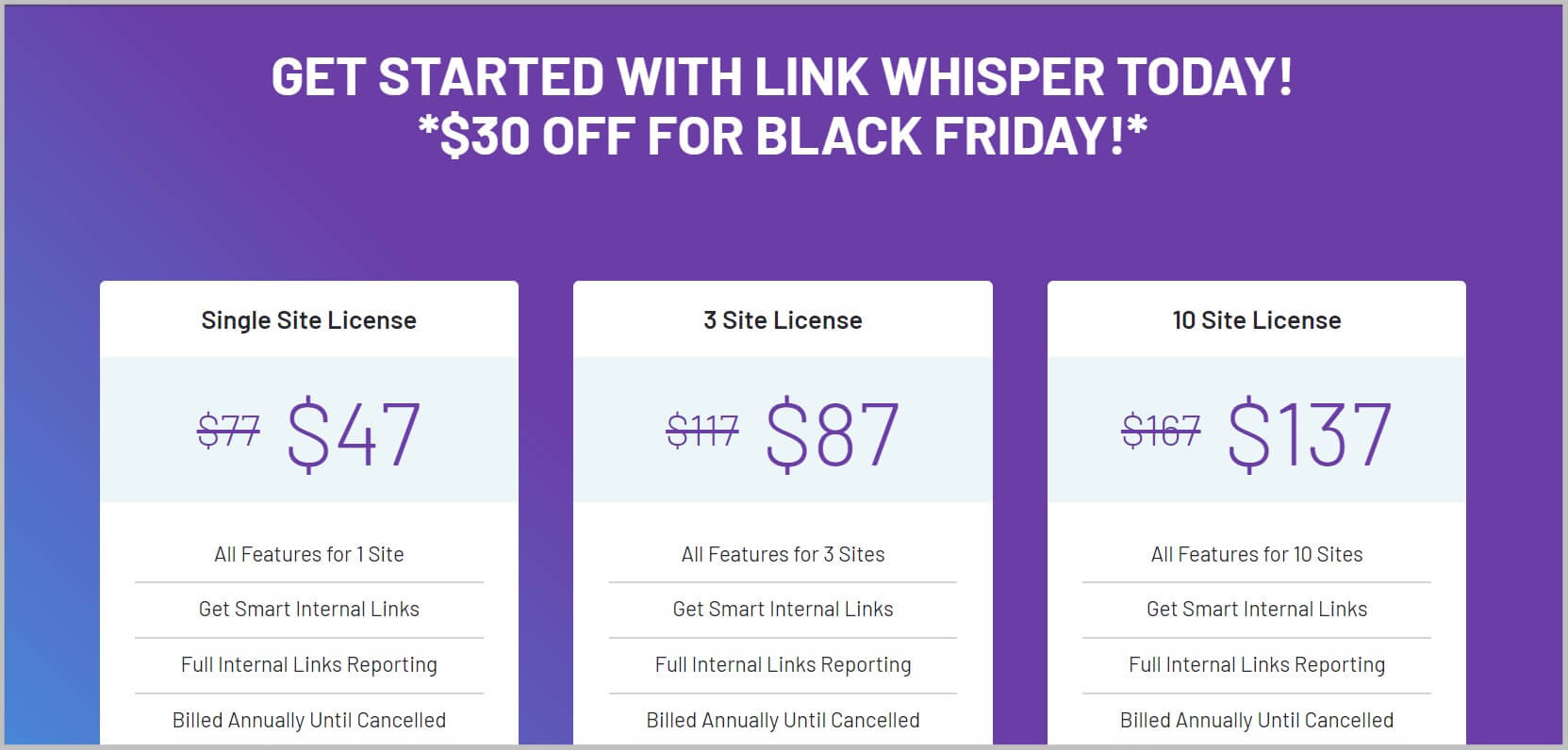 Link Whisper Black Friday Sale 2022- $30 Discount [LIVE NOW]