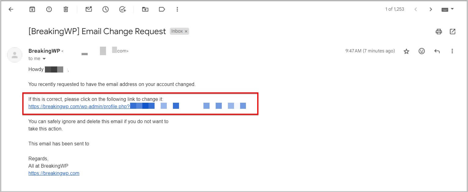 How To Change WordPress Admin Email Address